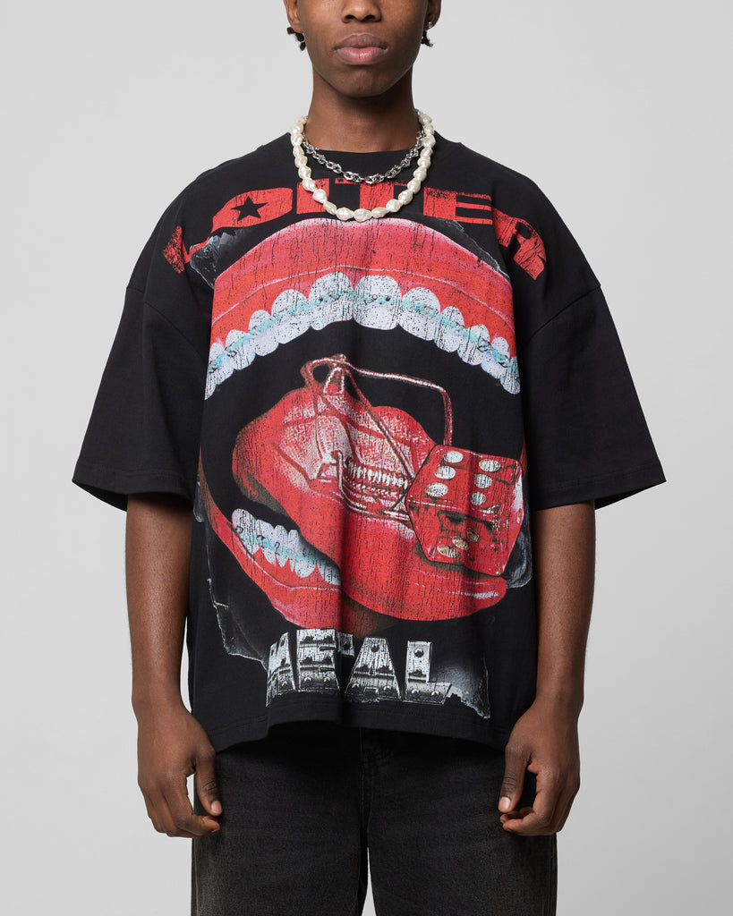 Loiter Metal Mouth T-Shirt Vintage Black | Culture Kings