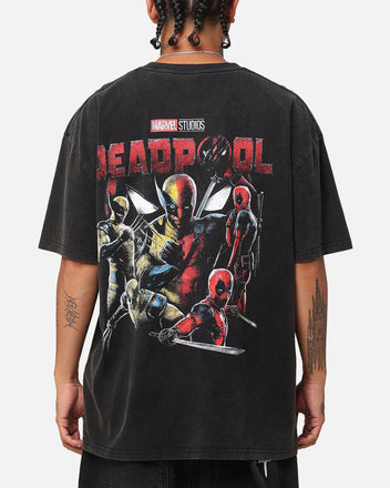 Goat Crew Marvel Deadpool Poster Heavy T-Shirt Vintage Black | Culture ...