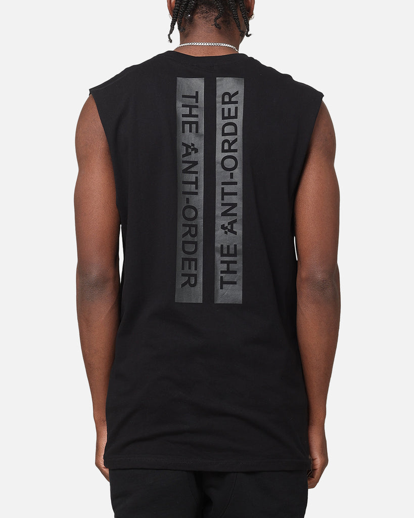 The Anti Order A Logo Merch Oversized Muscle T-Shirt Black/Black ...