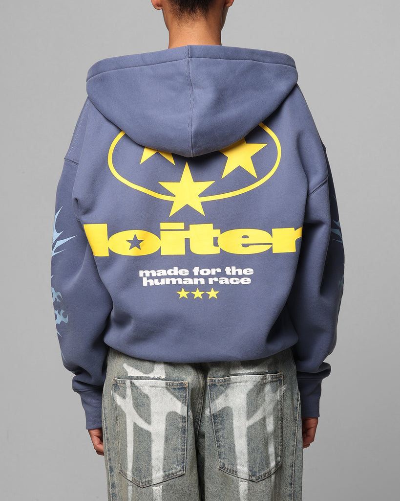 Loiter Solar Zip Hoodie Blue | Culture Kings