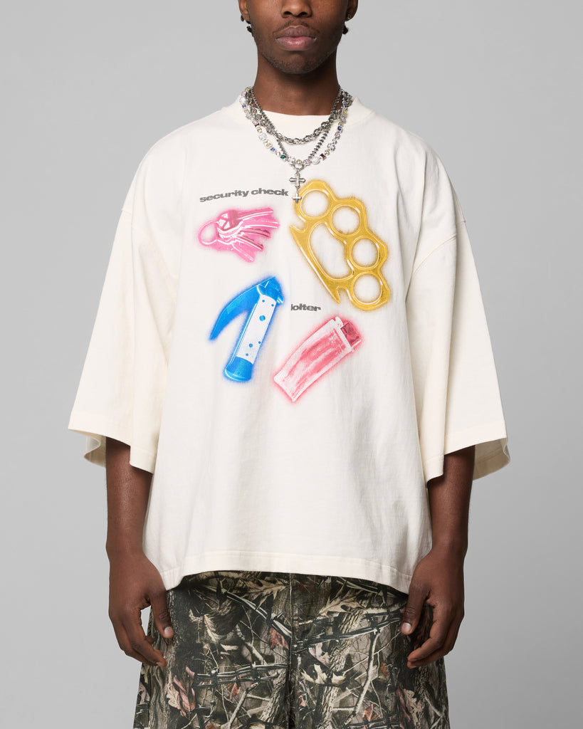 Loiter Security Check Box T-Shirt Off White | Culture Kings