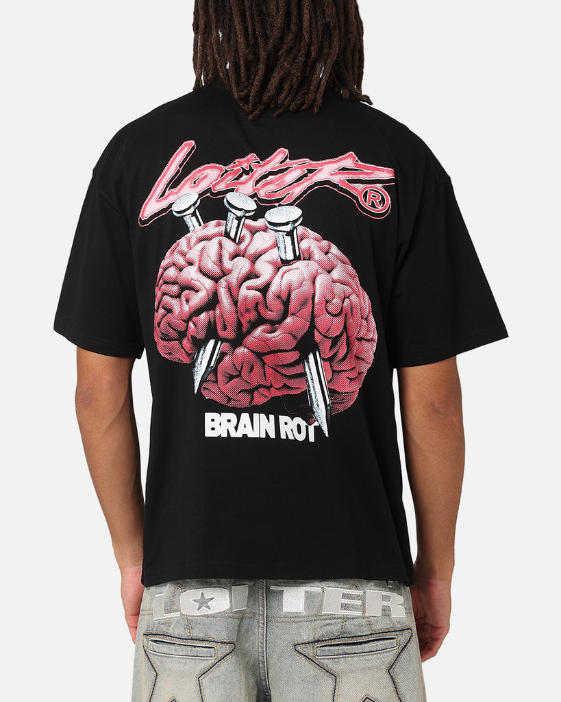 Loiter Brain Rot Vintage T-Shirt Black | Culture Kings