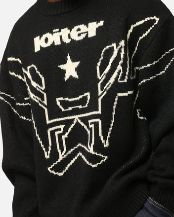 Loiter Substance Knit Sweater Black | Culture Kings