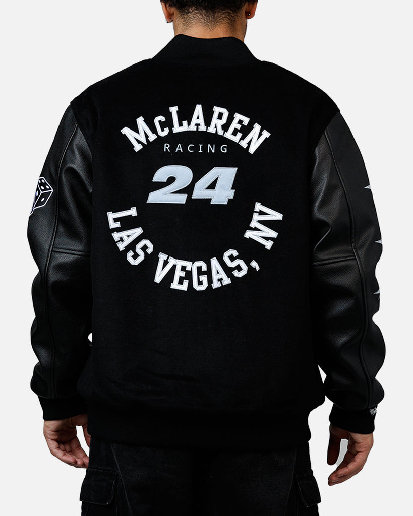 Mitchell & Ness X Mclaren 'Vegas Grad Prix 2024' Varsity Jacket Black | Culture Kings