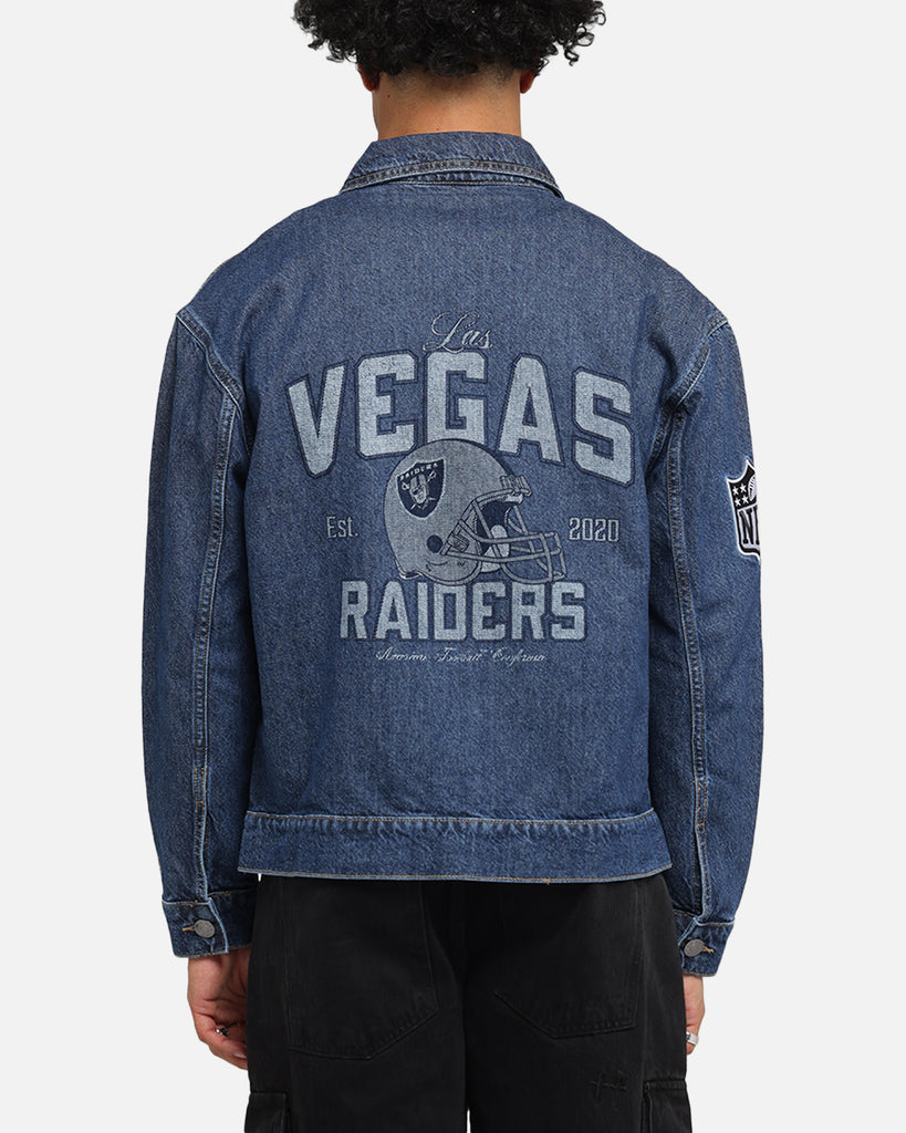 New Era Las Vegas Raiders NFL Denim Jacket Dark Blue | Culture Kings