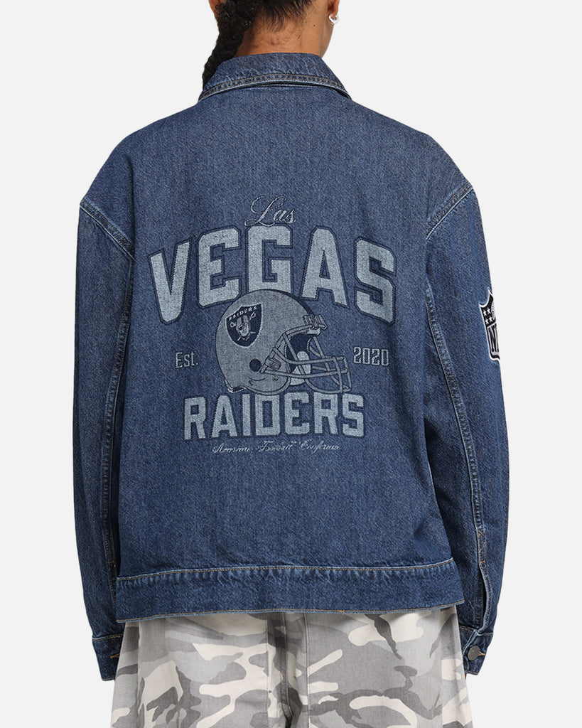 New Era Las Vegas Raiders NFL Denim Jacket Dark Blue | Culture Kings