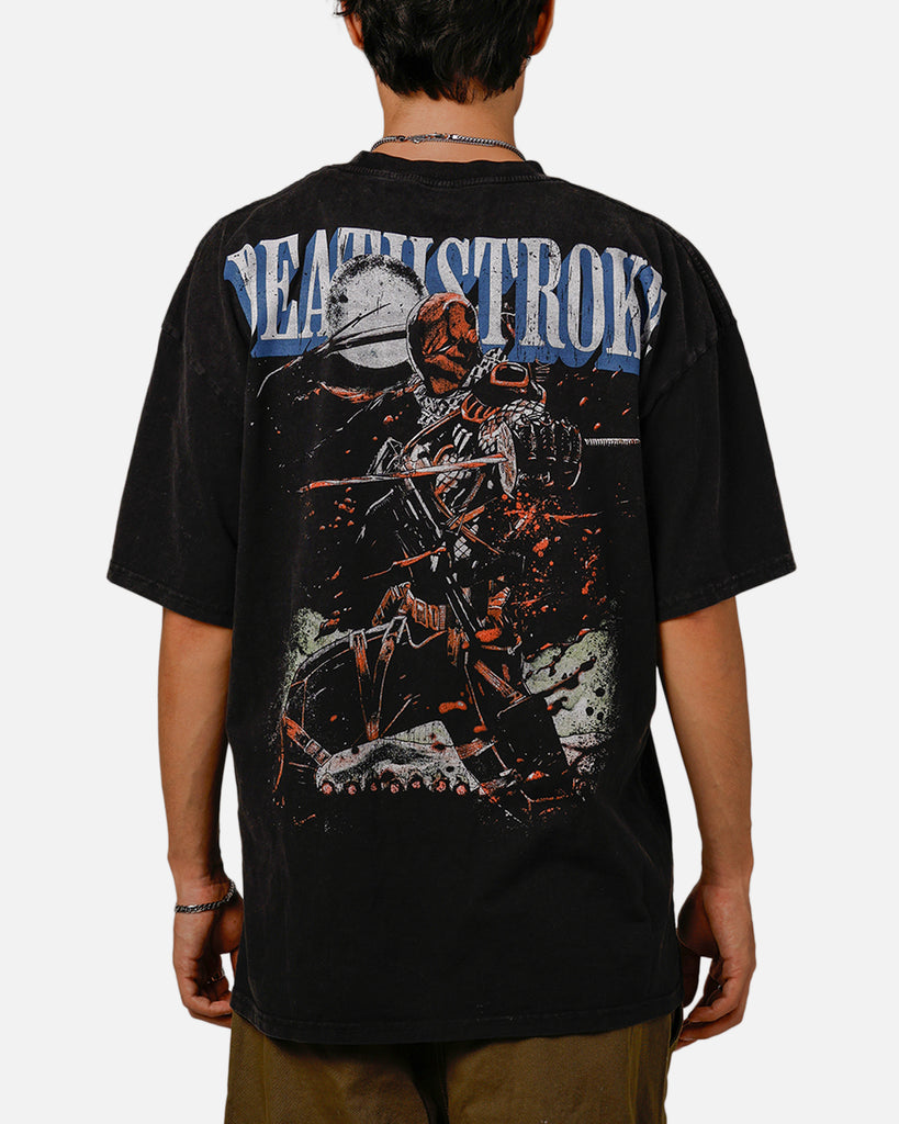 Goat Crew X DC Deathstroke Vintage T-Shirt Black Acidwash | Culture Kings