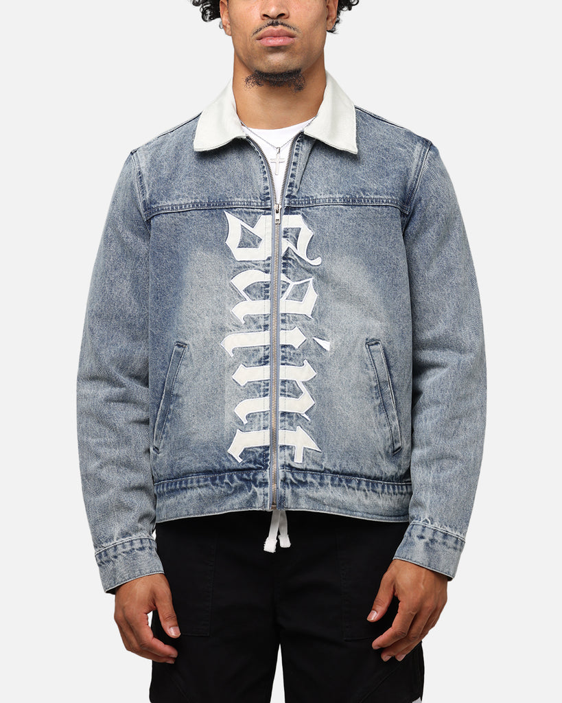Saint Morta Gothic Distressed Denim Jacket Dirty Denim | Culture Kings