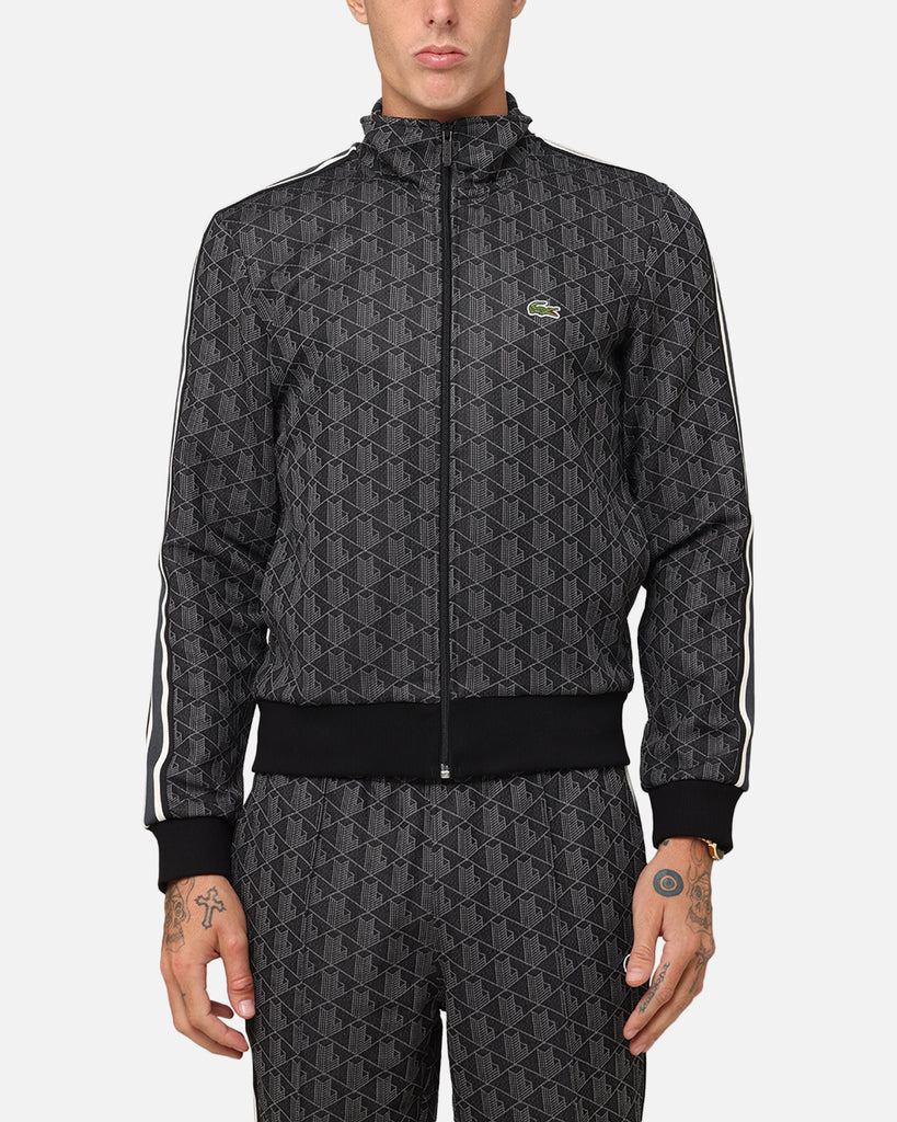 Lacoste Core Originals Monograms Track Jacket Black/Graphite | Culture ...