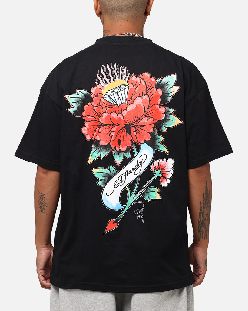 Ed Hardy Flourish Script T-Shirt Black | Culture Kings
