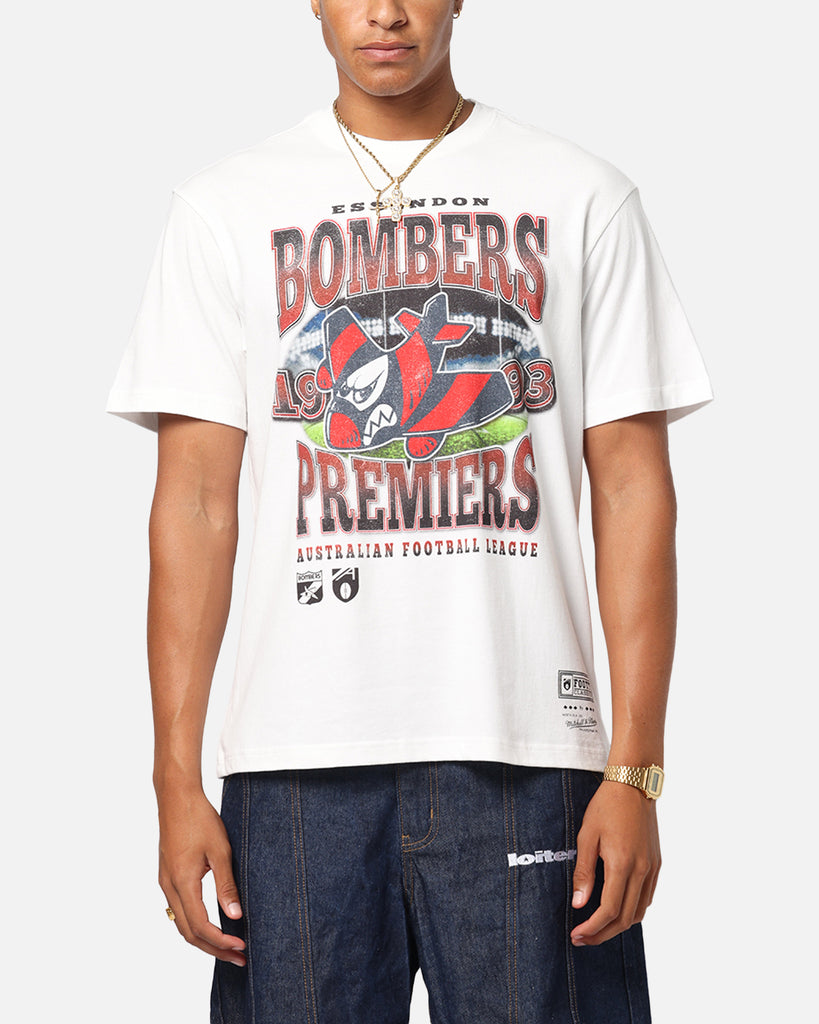 Mitchell & Ness Essendon Bombers Mascot T-Shirt Vintage White | Culture Kings