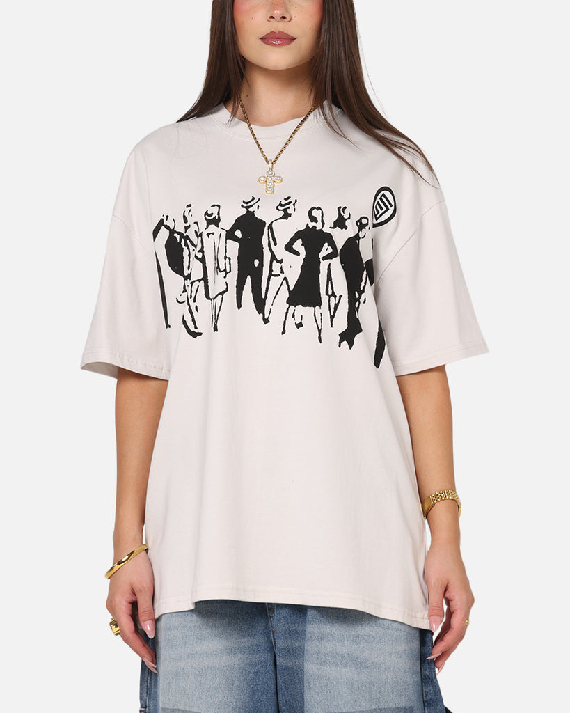 S Double People Stripe T-Shirt Pigment Grey | Culture Kings