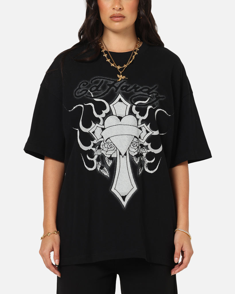 Ed Hardy Cross My Heart T-Shirt Black | Culture Kings