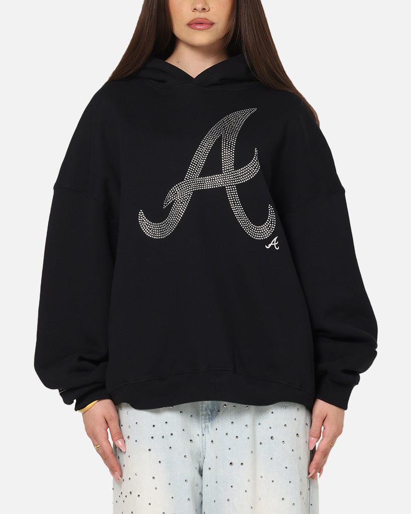 Mitchell & Ness Atlanta Braves Rhinestone Hoodie Faded Black | Culture ...