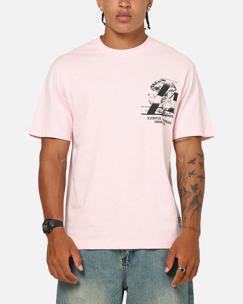 Mitchell & Ness Los Angeles Lakers Champ Chrome T-Shirt Pink | Culture Kings