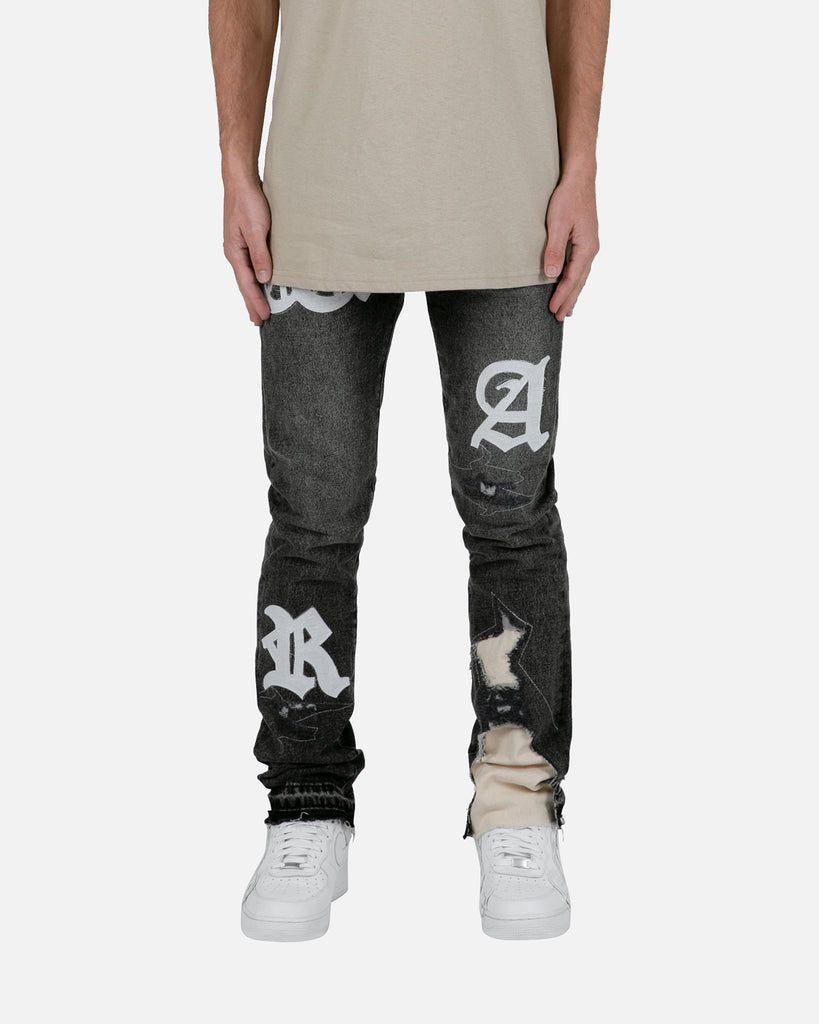 MNML D198 War Denim Pants Black/White | Culture Kings