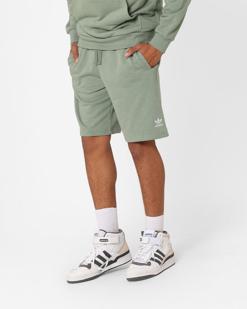 Adidas Essentials+ Hemp Shorts Silver Green | Culture Kings