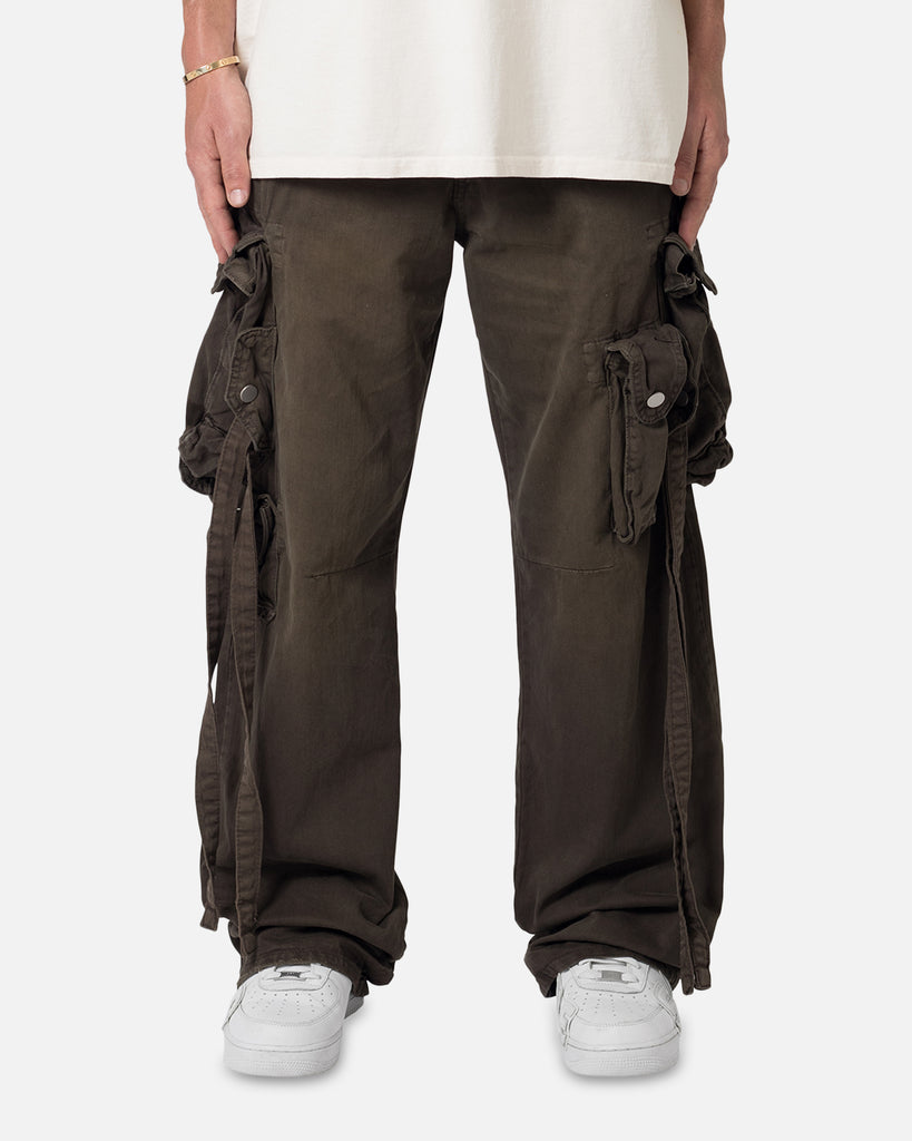 MNML Strapped Multi Cargo Pants Brown | Culture Kings