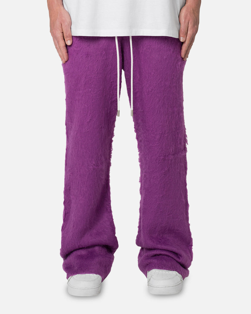 MNML Fuzzy Sweatpants Purple | Culture Kings