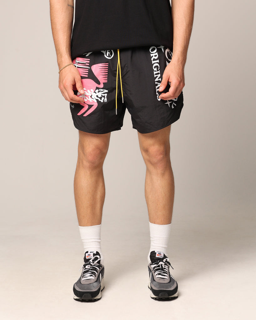 Loiter Rodeo Walk Shorts Black | Culture Kings