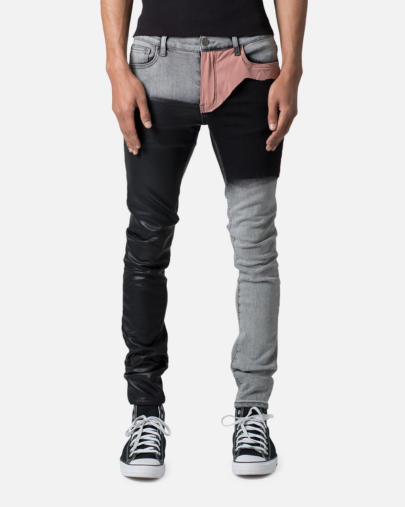 MNML X596 Patched Skinny Denim Jeans Multi | Culture Kings