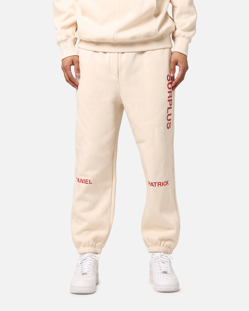 Daniel Patrick Surplus Logo Sweatpants Cream/Maroon | Culture Kings