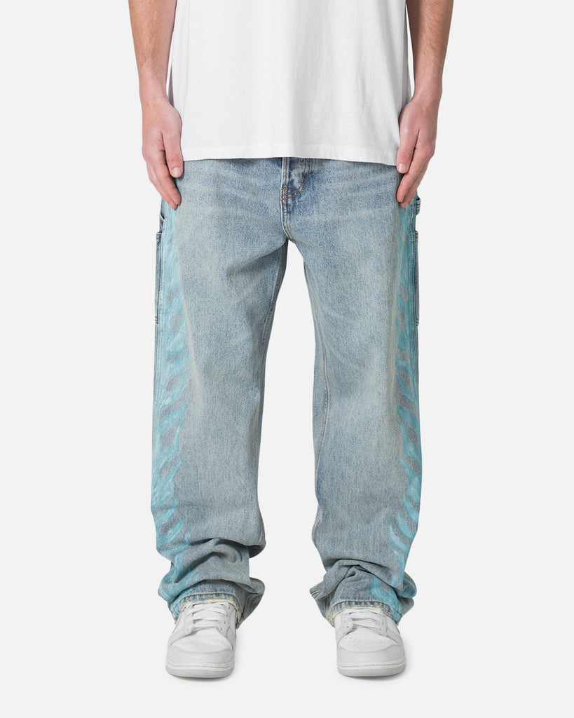 MNML Ultra Baggy Side Panel Denim Jeans Blue | Culture Kings