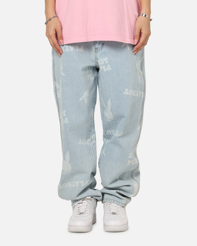 Playboy Mess Denim Jeans Light Indigo | Culture Kings