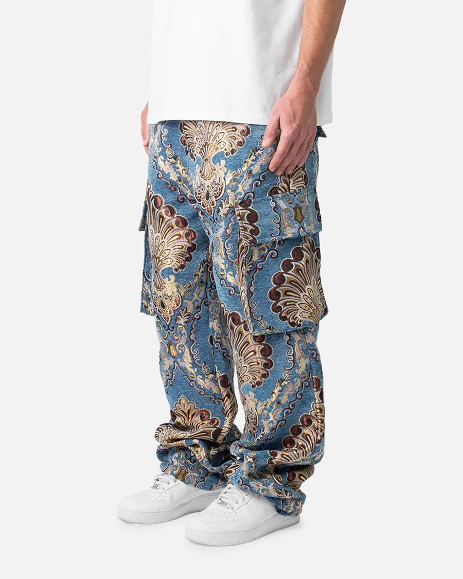 MNML Ultra Baggy Jacquard Floral Cargo Pants Multi Floral | Culture Kings