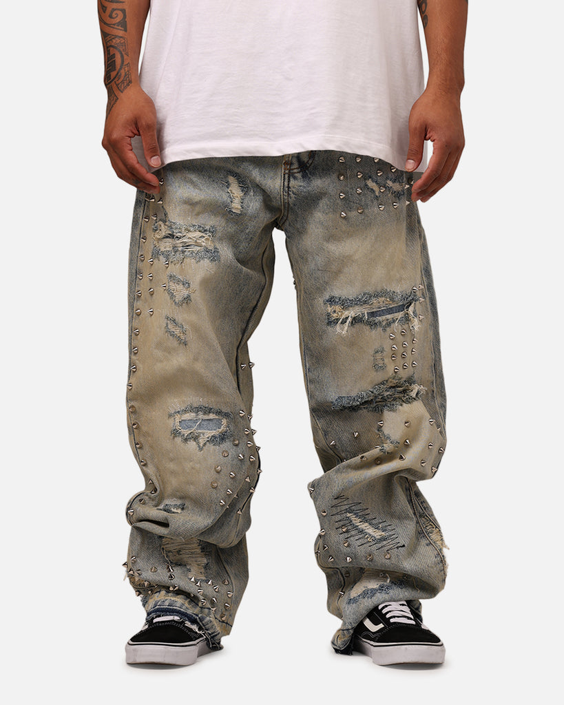MNML Ultra Baggy Emo Denim Jeans Blue | Culture Kings