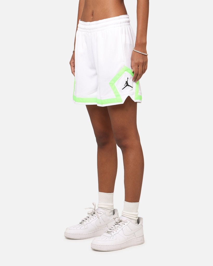 Jordan Women's Dr-FIT 4" Sport Diamond Shorts White/White/Green ...