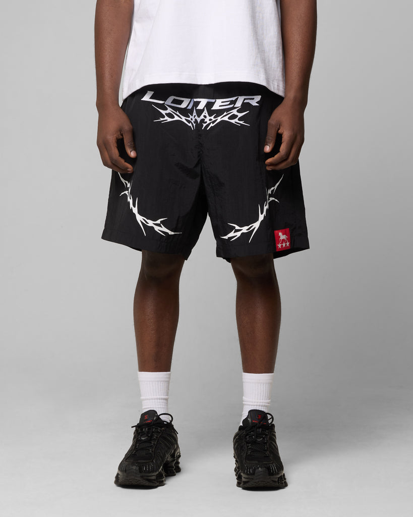 Loiter Cyber Walk Shorts Black | Culture Kings