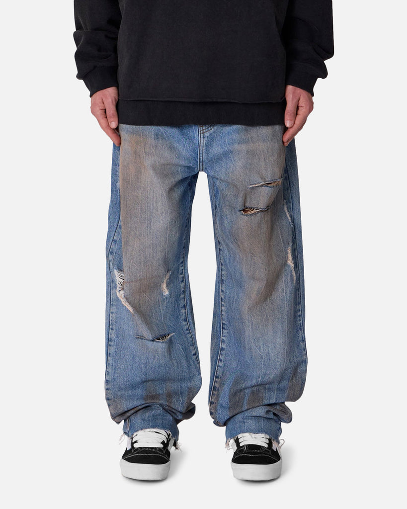 MNML Ultra Baggy Run Over Denim Jeans Blue | Culture Kings