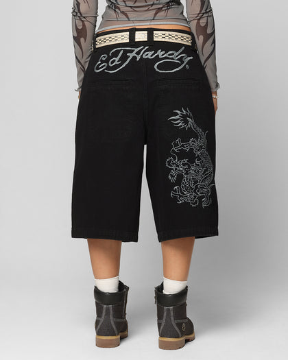 Ed Hardy Dragon Jorts Black | Culture Kings