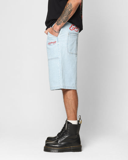 Ed Hardy Dragon Jorts Light Blue | Culture Kings