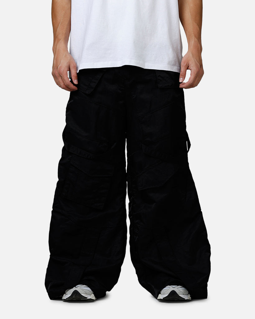 MNML Strap Up Raver Double Cargo Pants Black | Culture Kings