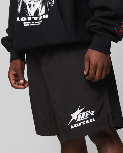 Loiter Cyber Beach Shorts Black | Culture Kings
