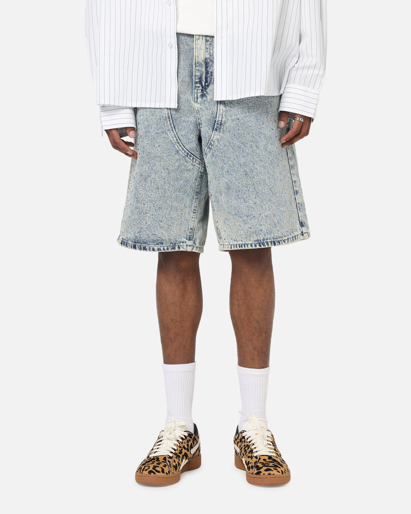 XXIII Diamond Buckle Back Jorts Blue Stonewash | Culture Kings