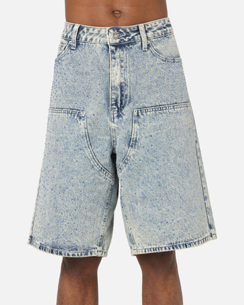 XXIII Diamond Buckle Back Jorts Blue Stonewash | Culture Kings
