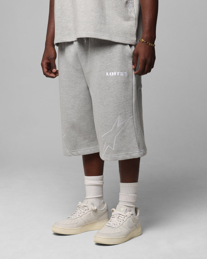 Loiter Dark Performance Fleece Shorts Grey | Culture Kings