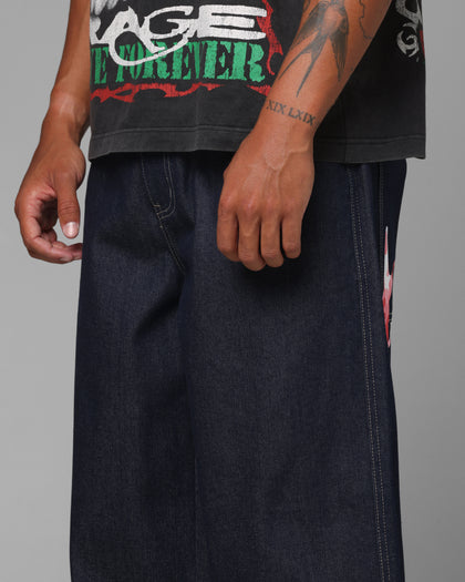 Loiter Star Born Jeans Indigo/Pink | Culture Kings