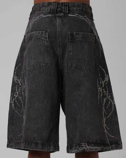 Loiter Goth Clique Jorts Black | Culture Kings