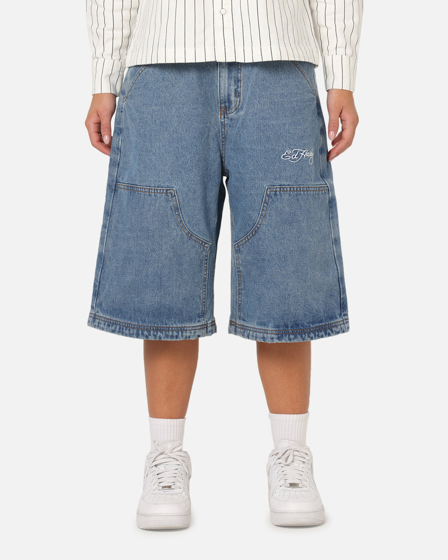 Ed Hardy Dragon Jorts Mid Blue Denim | Culture Kings
