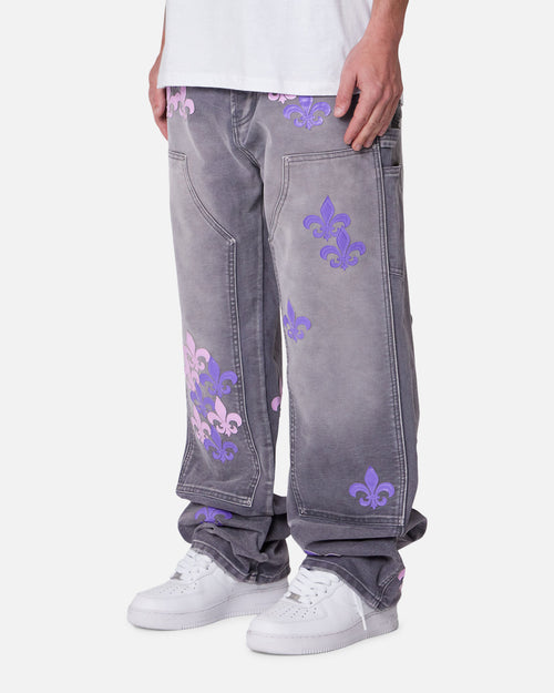 MNML Ultra Baggy Fleur Carpenter Pants Grey | Culture Kings