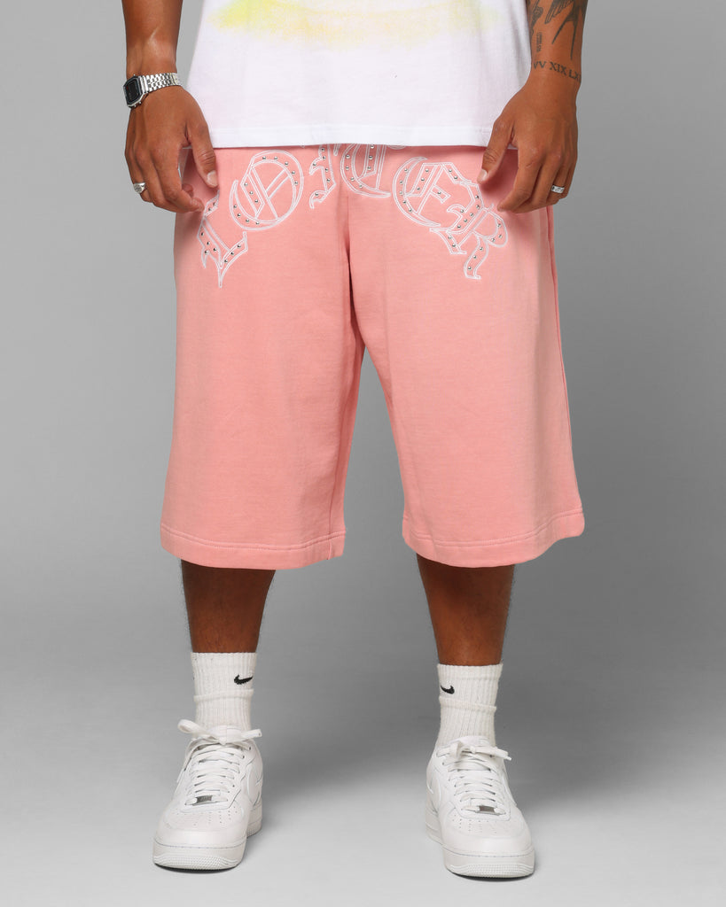 Loiter Destruct Sweat Shorts Pink | Culture Kings
