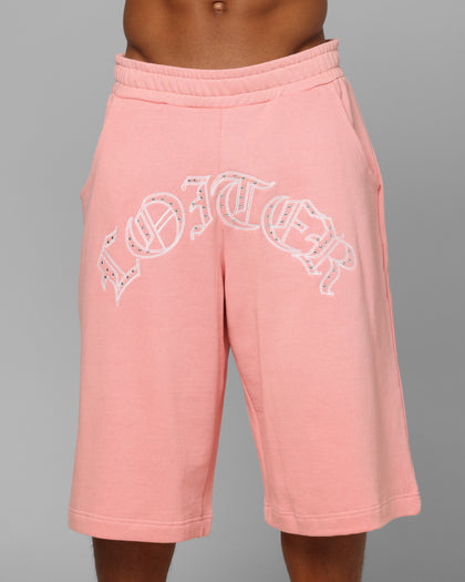 Loiter Destruct Sweat Shorts Pink | Culture Kings