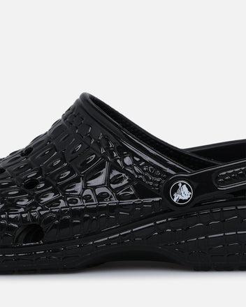 Crocs Classic Crocskin Clog Black Metallic | Culture Kings