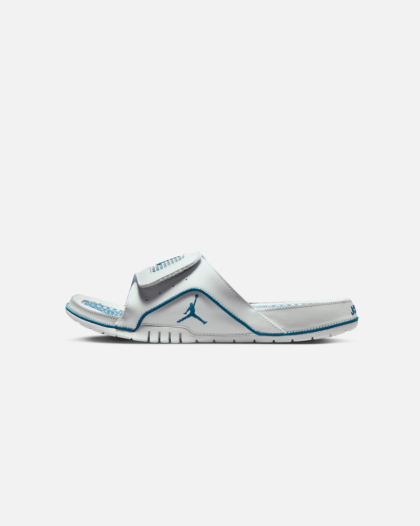 Jordan Hydro 4 Retro "MILITARY BLUE" Slides Off White/Indus | Culture Kings