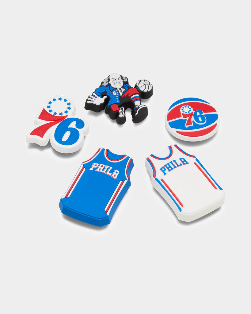 Crocs X NBA Philadelphia 76ers 5 Pack Jibbitz Charms Multi | Culture Kings