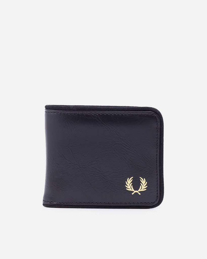 Fred Perry Tonal PU Billfold Wallet Black | Culture Kings